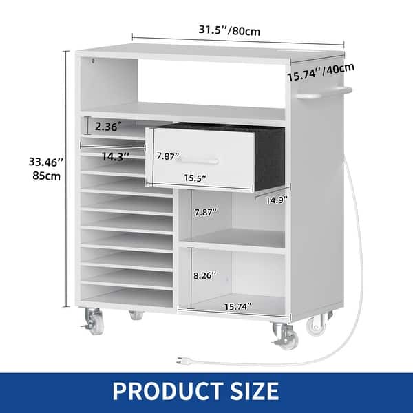 Moasis Mobile Craft Storage Cabinet Cart for Cricut Machine with ...