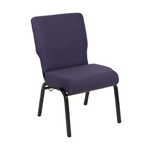 35" Purple Fabric and Black Vein Stackable Sanctuary Chair with Book ...