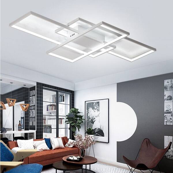 Modern Acrylic LED Ceiling Chandelier Lighting Fixture White Light - 19 ...