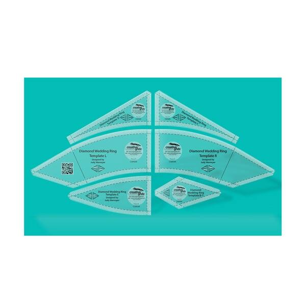 Creative Grids Diamond Wedding Ring Templates Quilt Ruler - Bed Bath ...