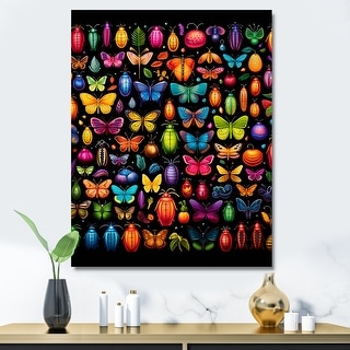 Designart "Colorful Insects Bugs Collage II" Insects & Bugs Wall Art ...