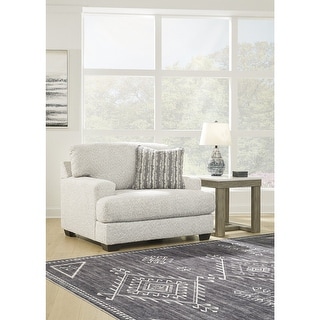 Signature Design by Ashley Brebryan White Oversized Chair - 49"W x 45"D ...