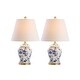 Choi 22" Chinoiserie Table Lamp, Blue/White (Set of 2) by JONATHAN Y ...