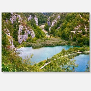 Plitvice Lakes Long View - Landscape Photo Glossy Metal Wall Art - Bed ...