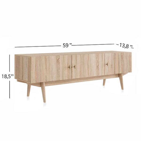 Living Skog Chelsea Brown TV Stand Fits for TV's up to 65 in. with ...