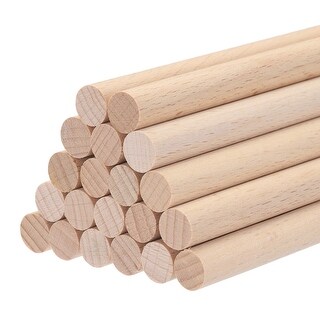 Wooden Dowel Rods Wood Sticks, 6"x0.39" Round Wooden Dowels Rod, Pack ...