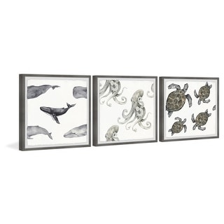 Whales and Octopus Triptych - Bed Bath & Beyond - 36273135