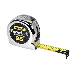 Stanley 33-525 Powerlock Tape Rule With Chrome Plated Case, 1" x 25 ...