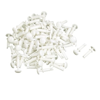Panel 12mm Length Nylon Push Clips Fasteners Rivets White 100Pcs - Bed ...
