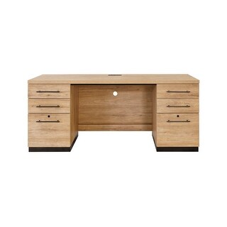 Contemporary Wood Laminate Office Desk, Office Table, Credenza, Fully ...