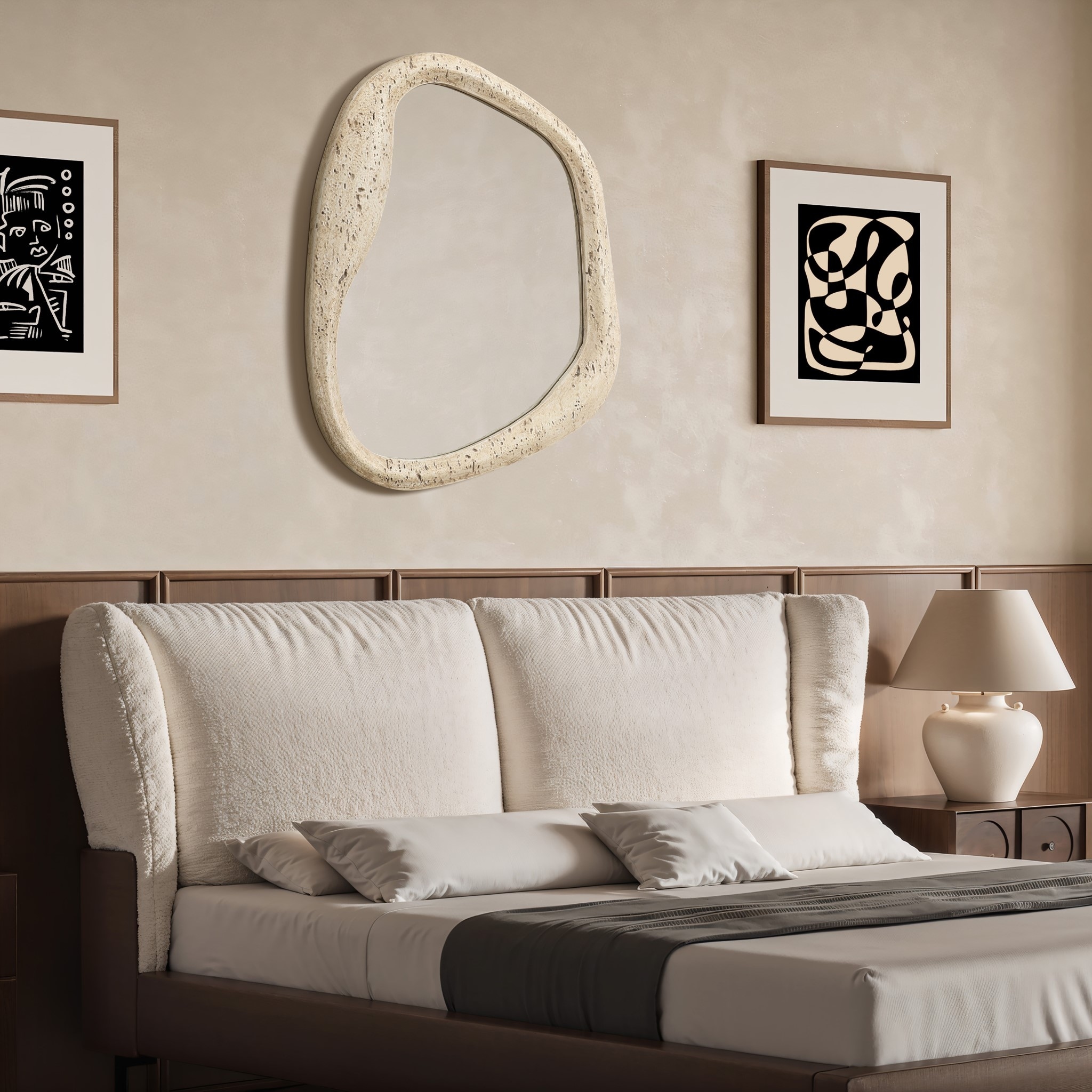 travertine wall mirror