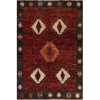 Geometric Berber Moroccan Wool Area Rug Hand-knotted Tribal Carpet - 9 ...