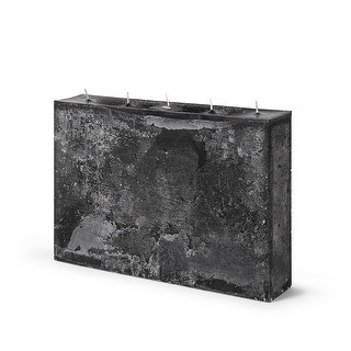 Rectangle 5-Wick Pillar Candle 15.75"x10.65"x3.15" Black - Bed Bath ...