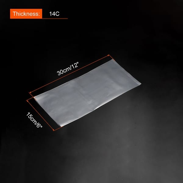 Clear Flat Open Poly Bags PE Retail Pouches 5.5 Mil 6x12 in 100pcs ...