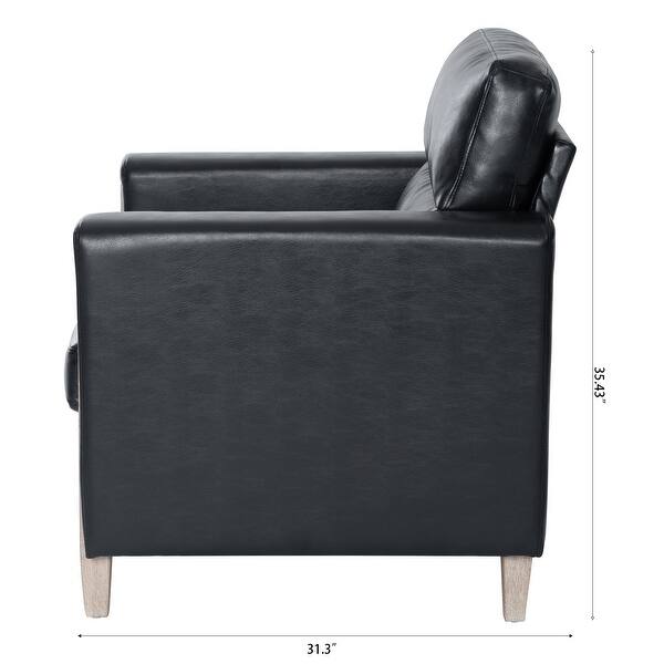 Single Sofa Solid Wood Arms Living Room 1 Seater Sofa Couch - Bed Bath ...