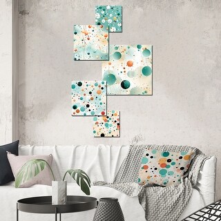Designart "Coastal Tranquility Polka Dots Pattern II" Polka Dots Modern ...