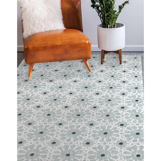 FARMHOUSE FLOWER LIGHT BLUE Area Rug By Kavka Designs - Bed Bath ...