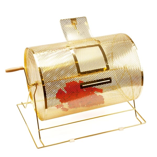 GSE™ Large Brass Raffle Ticket Drum - Holds 10,000 Tickets or 300 Ping ...