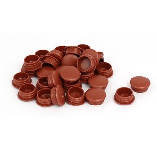 15mm Dia Plastic Thread Design Screw Cap Covers Hole Lids Brown 30pcs ...