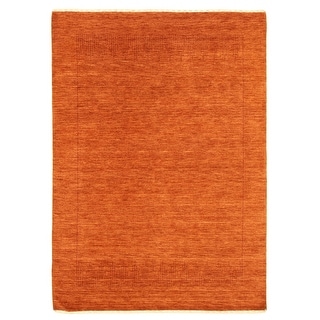ECARPETGALLERY Hand-knotted Luribaft Gabbeh Riz Copper Wool Rug - 5'3 x ...
