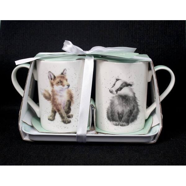 Royal Worcester Wrendale Designs 2 Mugs and Tray Set - Bed Bath ...