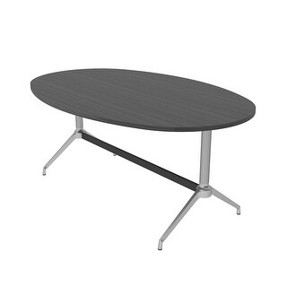 6 Person Oval Boat Meeting Table With Trestle Base Power And Data - Bed ...