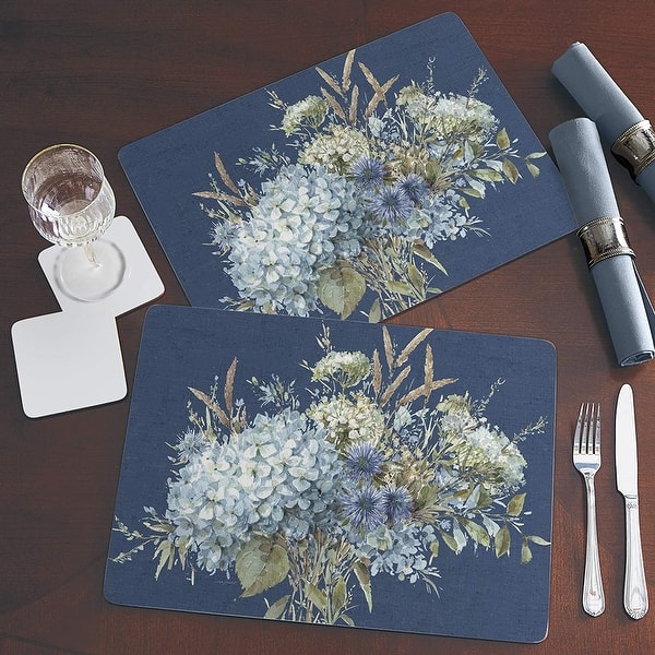 Cala Home Bohemian Blue by Lisa Audit Hardboard Placemat Boxed Set of 4 ...