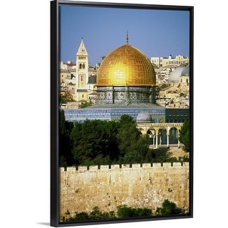 "Dome of the Rock Muslim Shrine, Jerusalem, Israel" Black Float Frame ...