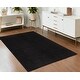 HomeRoots 4' X 6' Black Shag Tufted Handmade Area Rug - 4' x 6' - Bed ...