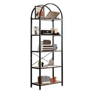 Arched Bookshelf 5 Tier,Arched Display Racks Standing Bookshelves - Bed ...