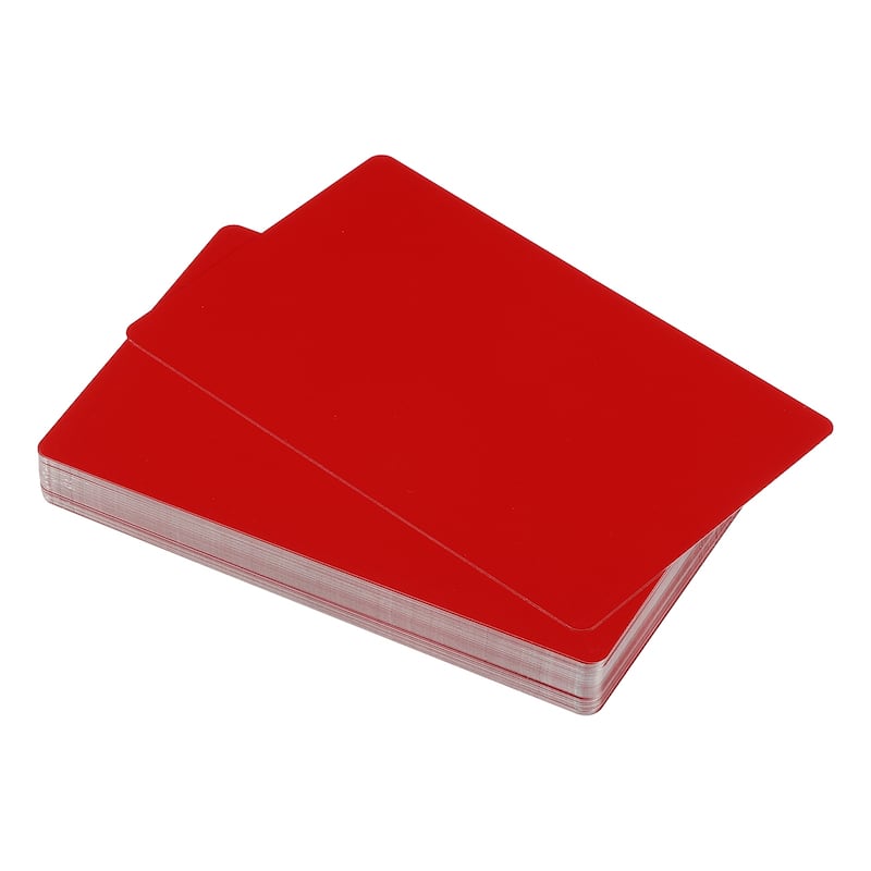 0.21mm Metal Business Cards Name Card Laser Engraving Aluminum, Red 50 ...