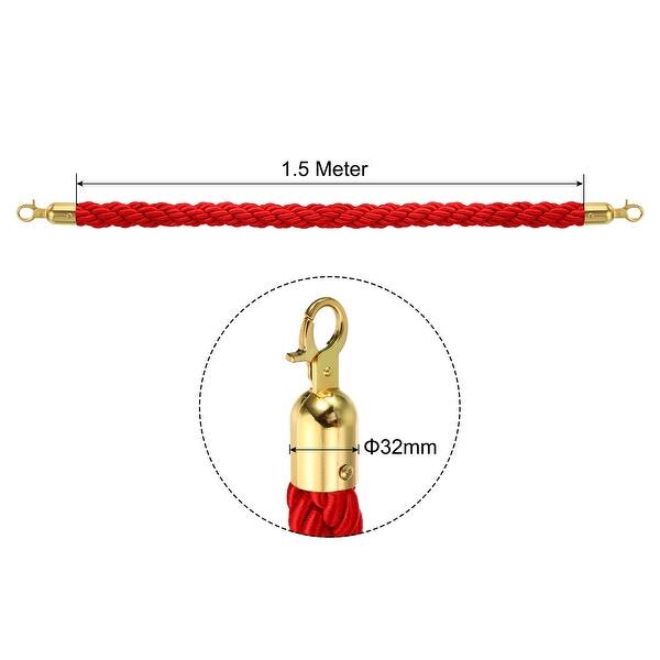 Stanchion Rope Barrier Rope Twisted Post Ropes for Crowd Control 2pcs ...