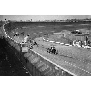 Another look at the lineup on Laurel Speedway's board track. Black and ...