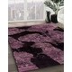 Ahgly Company Machine Washable Abstract Raspberry Purple Area Rugs ...