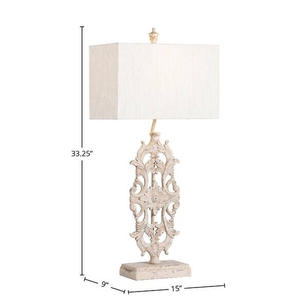 Sheridan 33" Table Lamp with Linen Drum Shade, White - Set of 2 - Bed ...