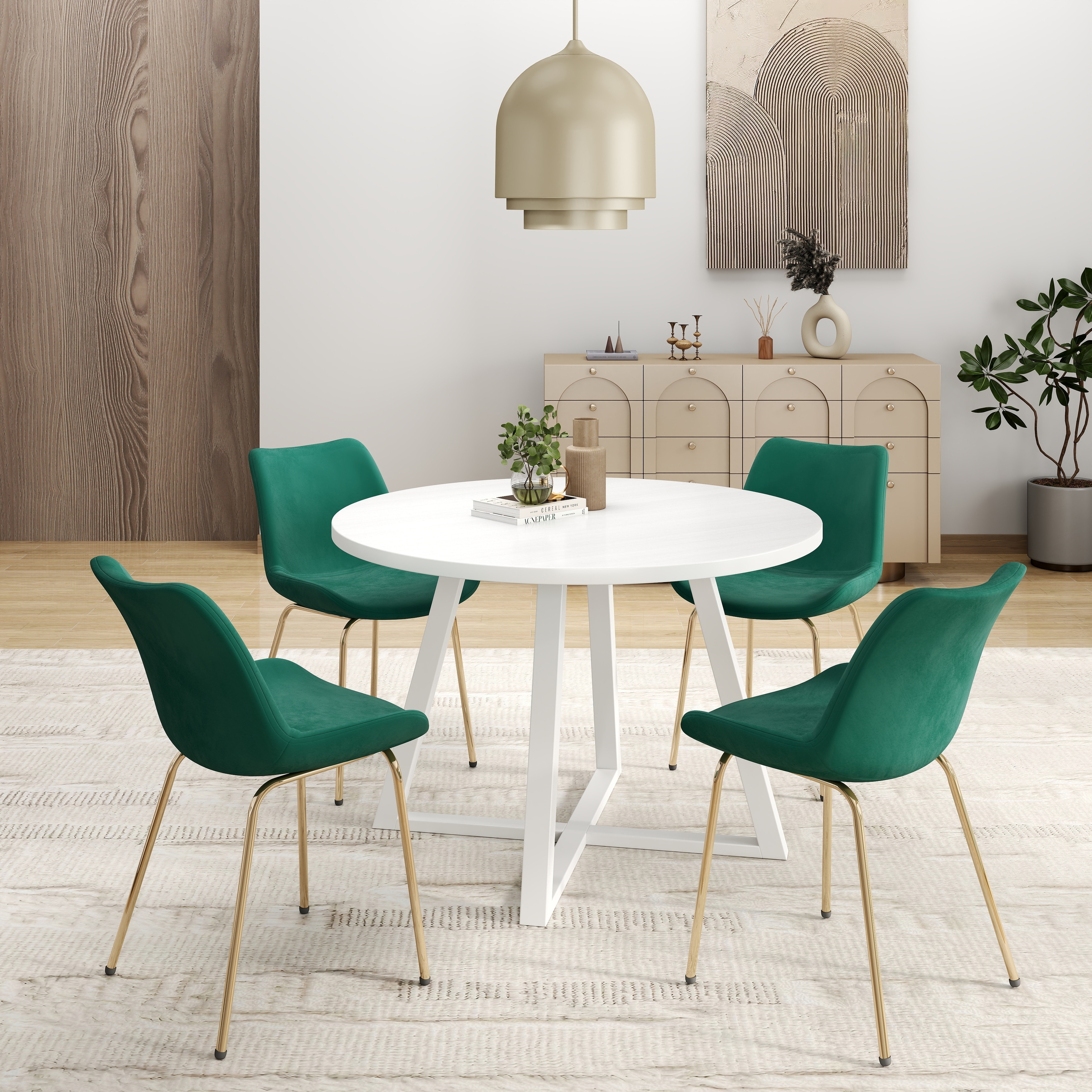 green dining room table set