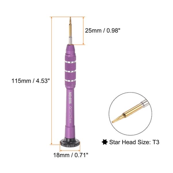 2x Precision Screwdriver T3 Torx Magnetic Head Swivel Lid Screw Driver ...