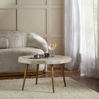 Renwil Core Acacia Wood Coffee Table, White - Bed Bath & Beyond - 39745163