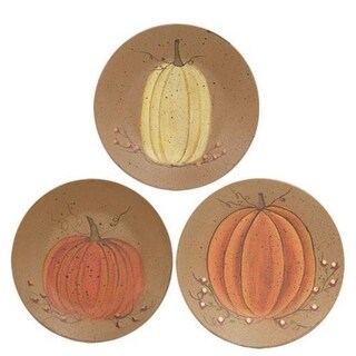 Classic Pumpkin Plate 3 Asstd. - 1.5"H x 6"Dia - Bed Bath & Beyond ...