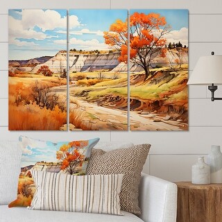 Designart "Canada Alberta Badlands III" Landscapes Canvas Prints Set ...