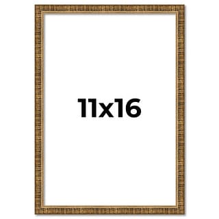 11x16 Frame Gold Kingsley Distressed Solid Wood Picture Frame Width ...
