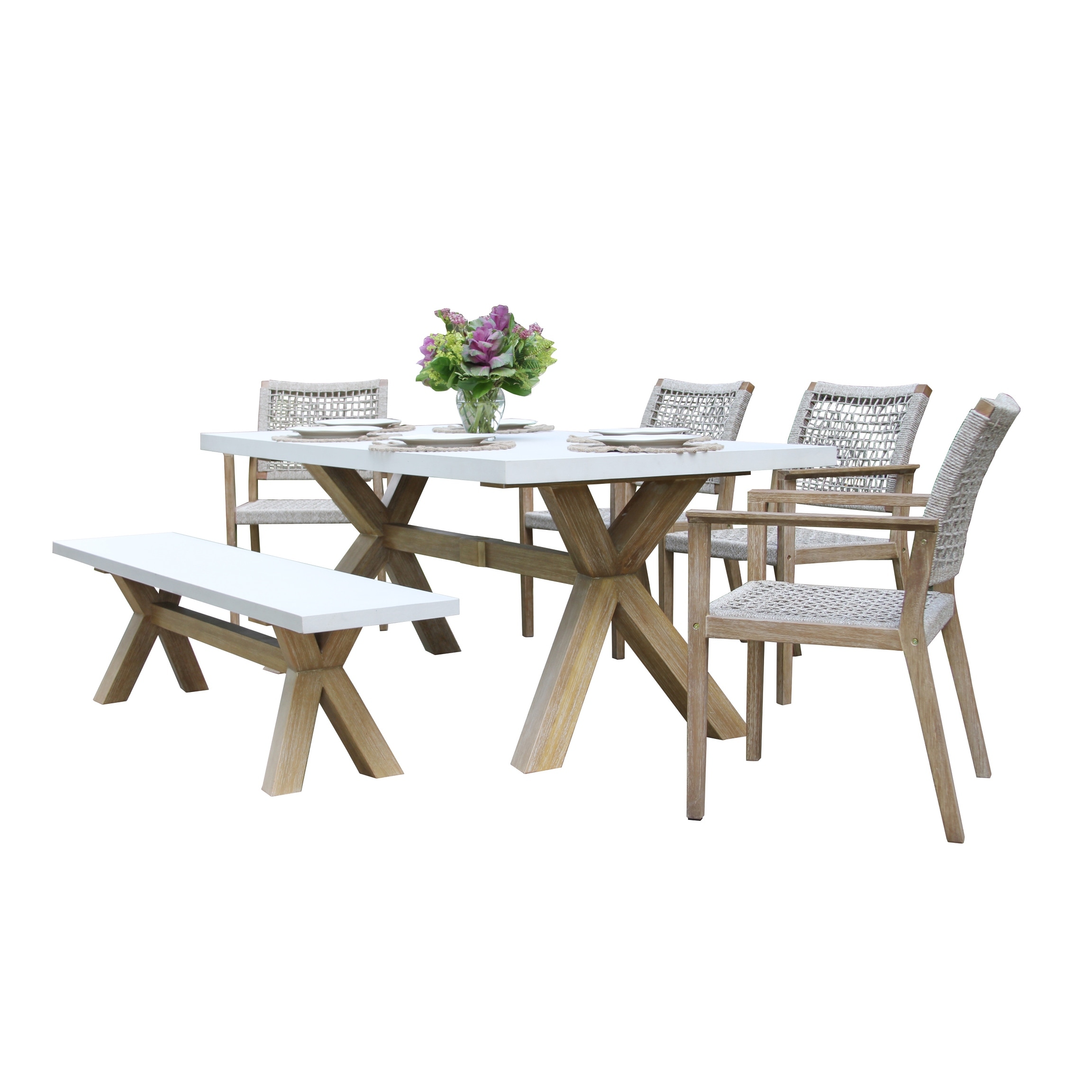 Outdoor Double Sunbed, Wicker Rattan Patio Reclining Chairs with ...