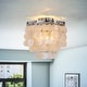 3-Light 13" Indoor Capiz Shell Flush Mount Ceiling Light Coastal ...