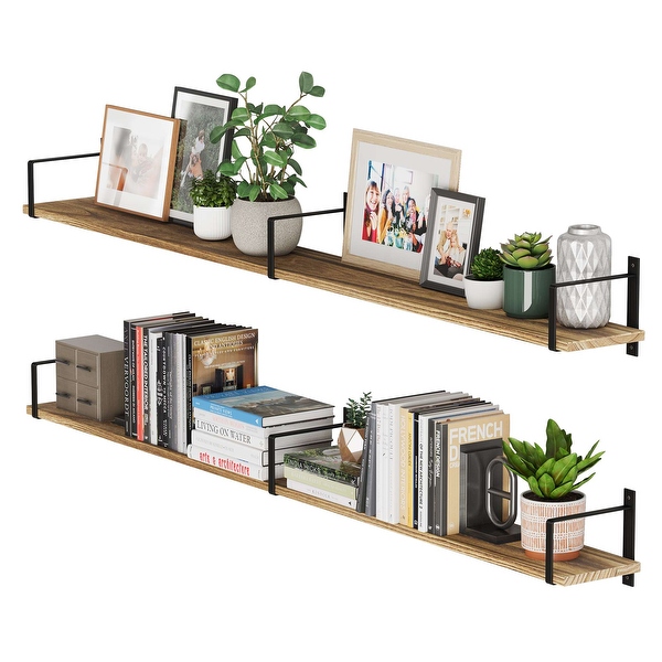 Wooden hanging bookshelf store