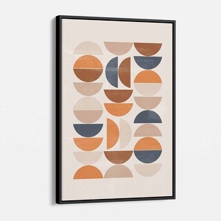 Orange semi-circle Wall Art Canvas 2940 - Bed Bath & Beyond - 39913371