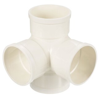 2.93inch Pipe Fitting, 1Pcs Splitter Duct 4 ways Hose Connector - White ...