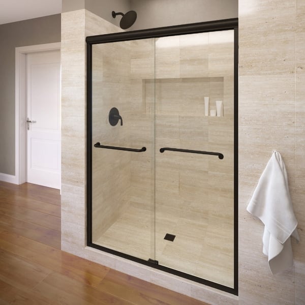 Basco Basco Infinity 70" High x 47" Wide Bypass Semi-Frameless Shower ...