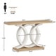55 inches Console Table with Geometric Base - Bed Bath & Beyond - 37198244
