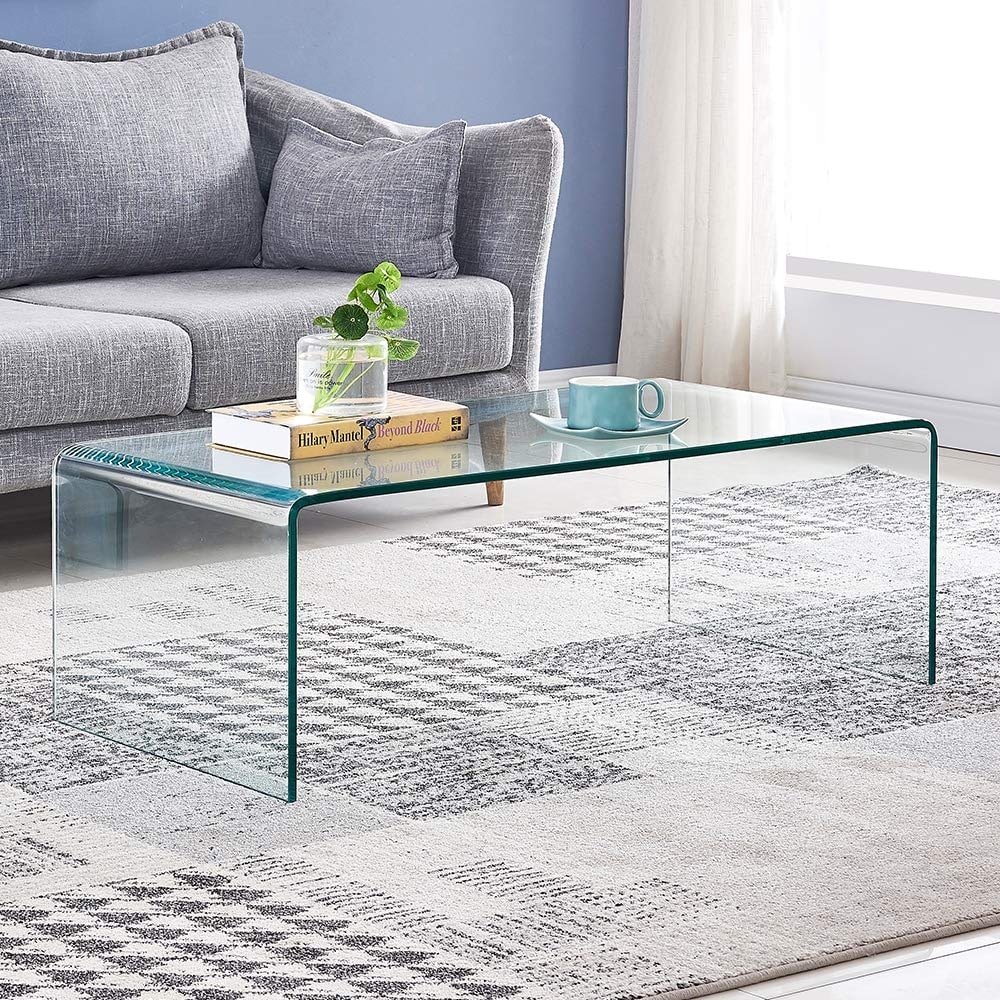 clear coffee table small