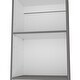 Zachary Matt Gray and White 5-Shelf Slim Bookcase - Bed Bath & Beyond ...